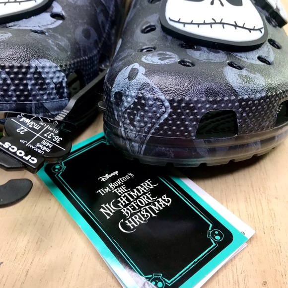 CROCS | Shoes | Crocs The Nightmare Before Christmas M4 W6 Glow Dark Black Clog Jack Skellington ...